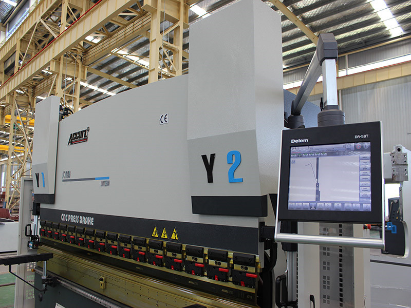 WC67K servo tekan rem listrik, mesin bending hidrolik, servo cnc logam ...